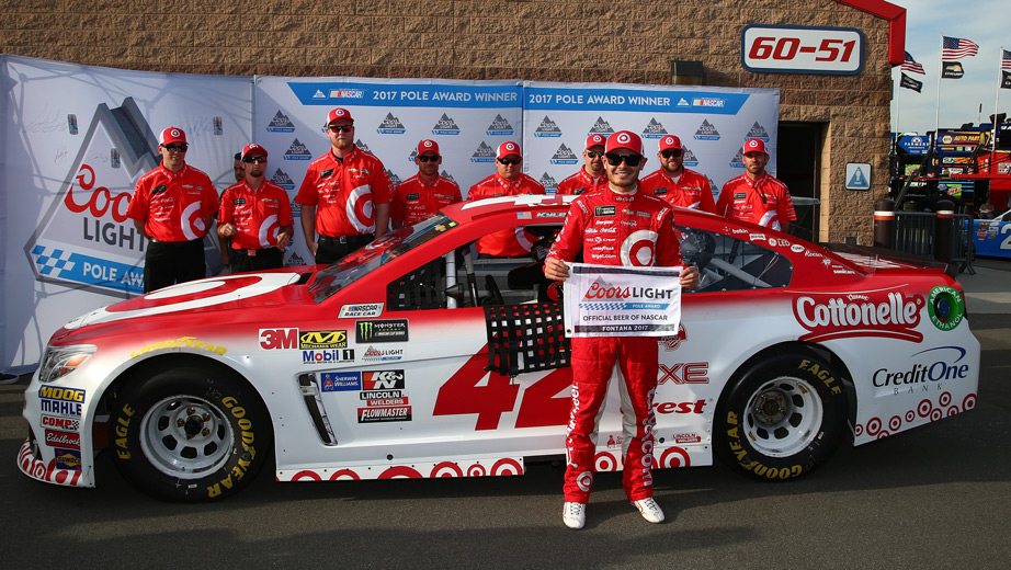 Larson right at home with Coors Light Pole at Auto Club - Official Site ...