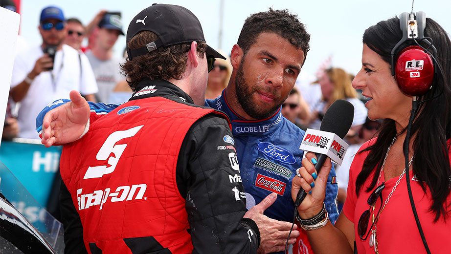 Darrell Wallace Jr. reacts to being named interim driver of the No. 43