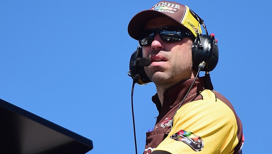 Adam Stevens, No. 78 team exchange words at Indy