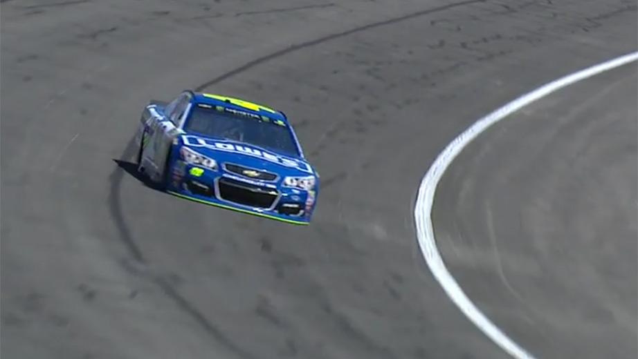 Big spin brings out backup car for Johnson - Official Site Of NASCAR