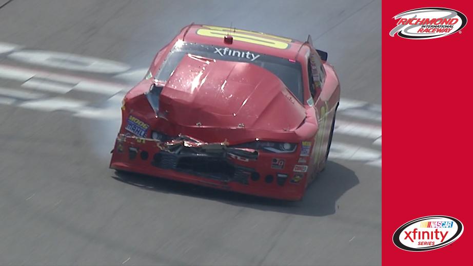 Contact between Suarez, Byron sets off late wreck | Official Site Of NASCAR