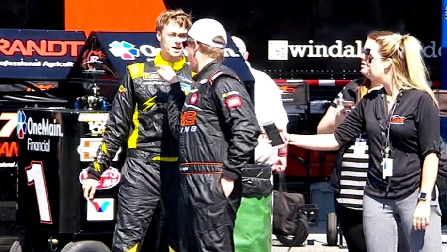 Practice confrontation between Gase, Gallagher | Official Site Of NASCAR