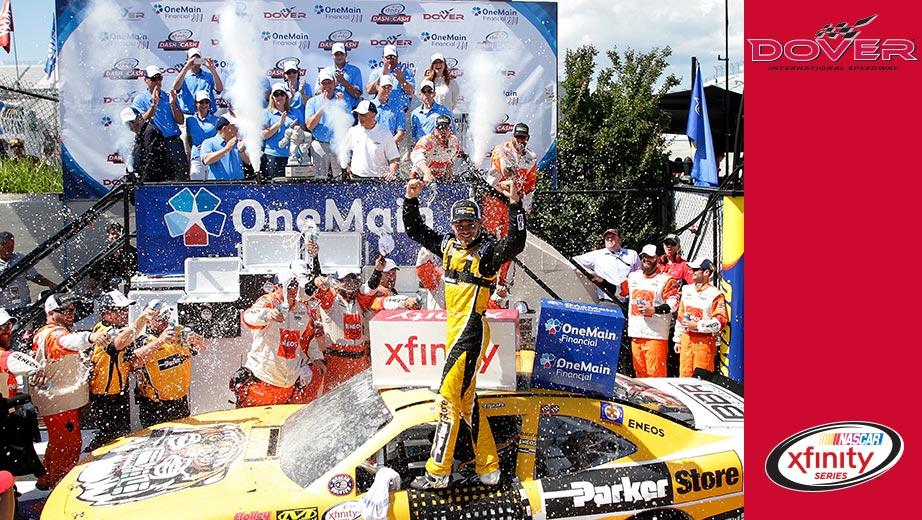 Larson celebrates after conquering the Monster Mile | Official Site Of ...