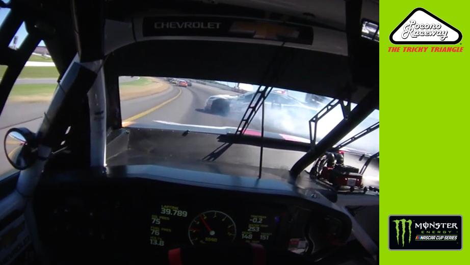 No. 42 in-car view of opening-lap wreck - Official Site Of NASCAR