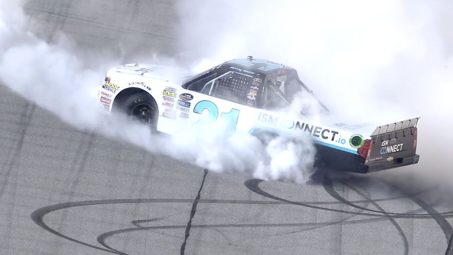 Johnny Sauter celebrates Chicago win | NASCAR.com