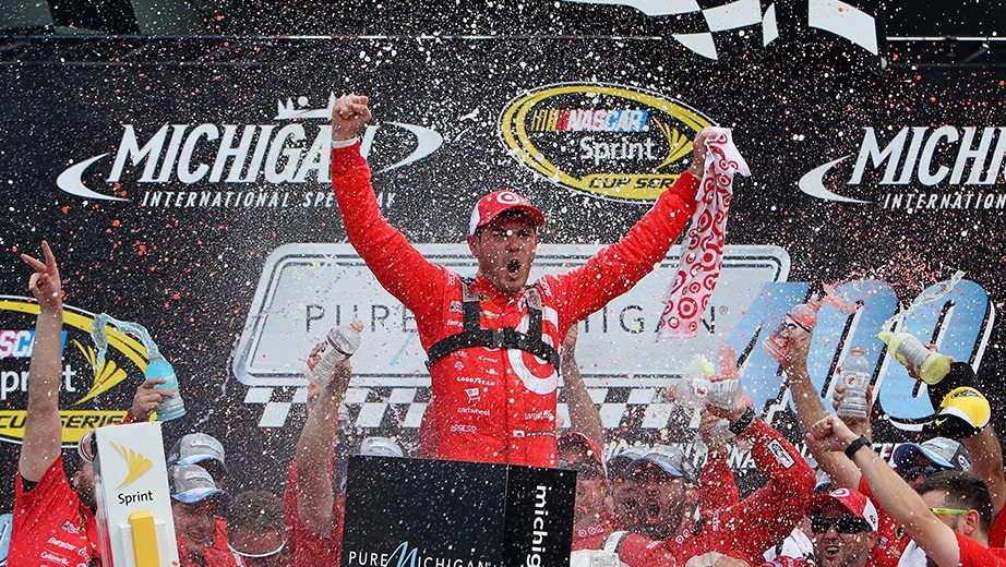 Kyle Larson gets first Sprint Cup win at Michigan - Official Site Of NASCAR