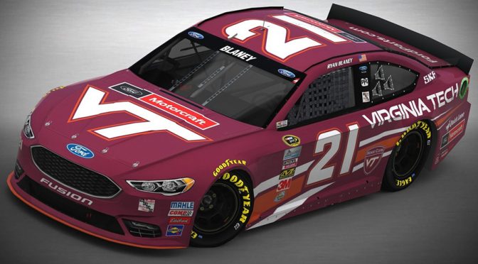 Wood Brothers reveal Blaney's No. 21 Virginia Tech car - Official Site ...