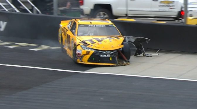 Kyle Busch's dominant day halted in Bristol crash | Official Site Of NASCAR