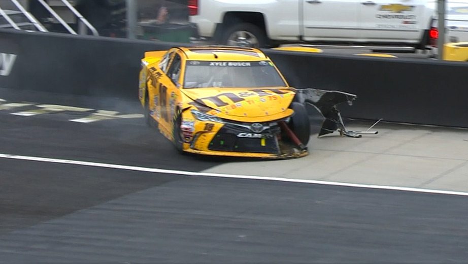 Kyle Busch's dominant day halted in Bristol crash | Official Site Of NASCAR