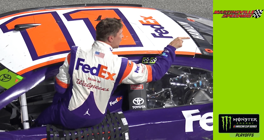 Denny Hamlin reacts to Martinsville end of race contact | NASCAR.com