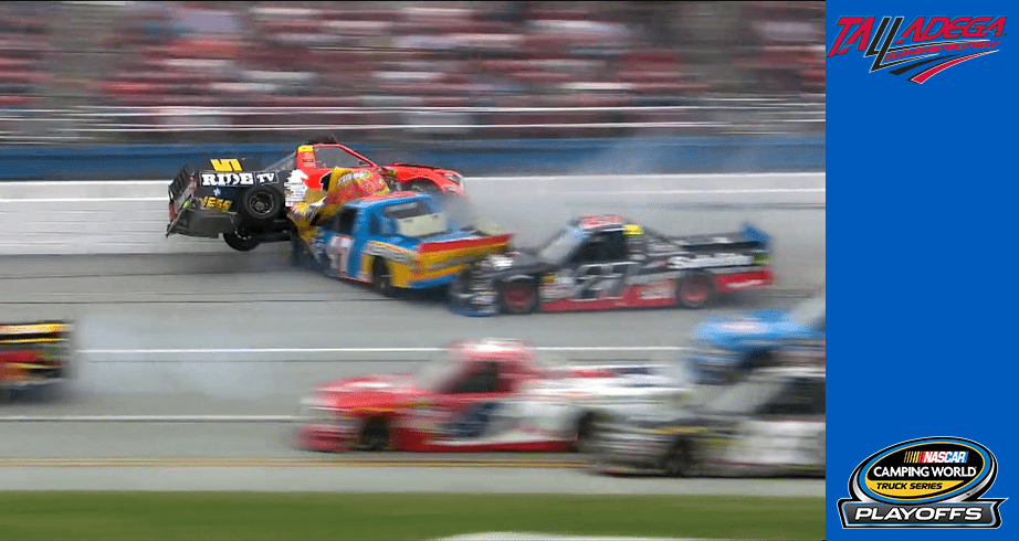 Several trucks crash, hit wall at Talladega | NASCAR.com
