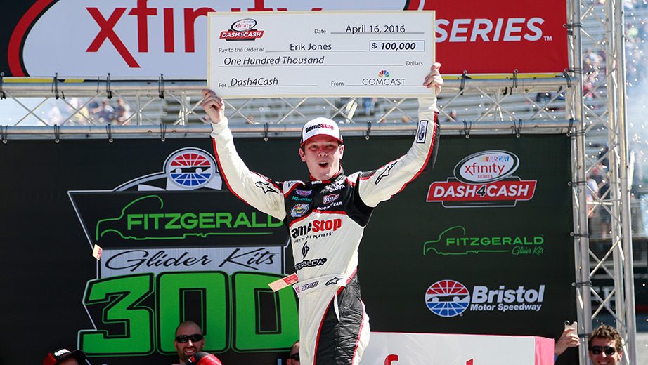 Jones storms to bonus in new-look Dash 4 Cash - Official Site Of NASCAR