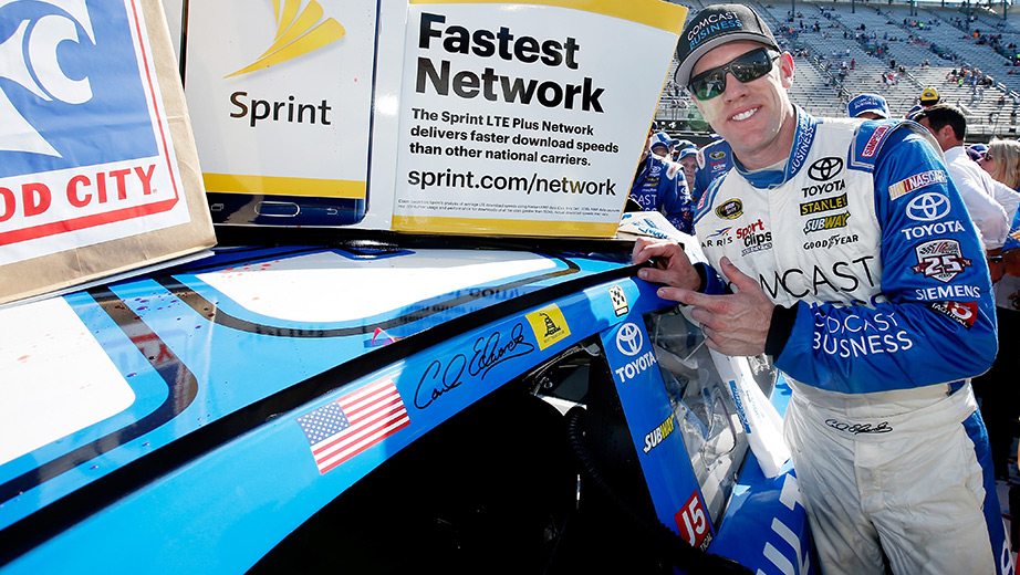 Carl Edwards rides pole position to checkered flag in Bristol ...