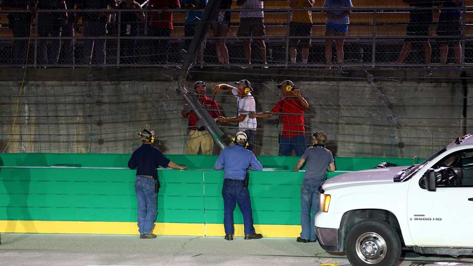 Kennedy unhurt after wild ride into catch fence - Official Site Of NASCAR