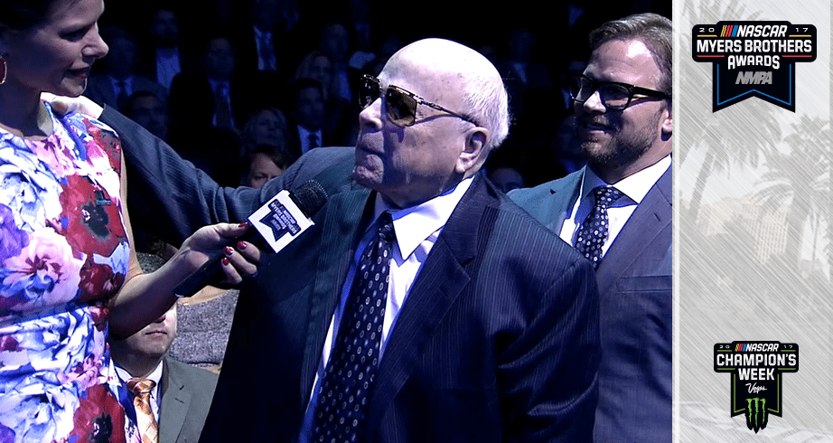 Bruton Smith honored with Myers Brothers Buddy Shuman Award | NASCAR.com