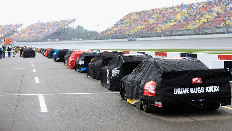 Rain puts Michigan Sprint Cup race on hold - Official Site Of NASCAR