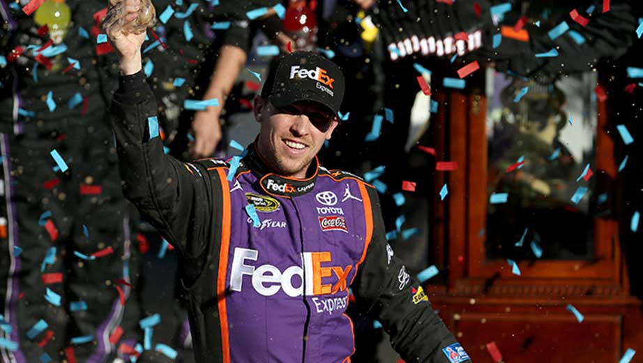 Denny Hamlin delivers win for Gibbs, Toyota - Official Site Of NASCAR