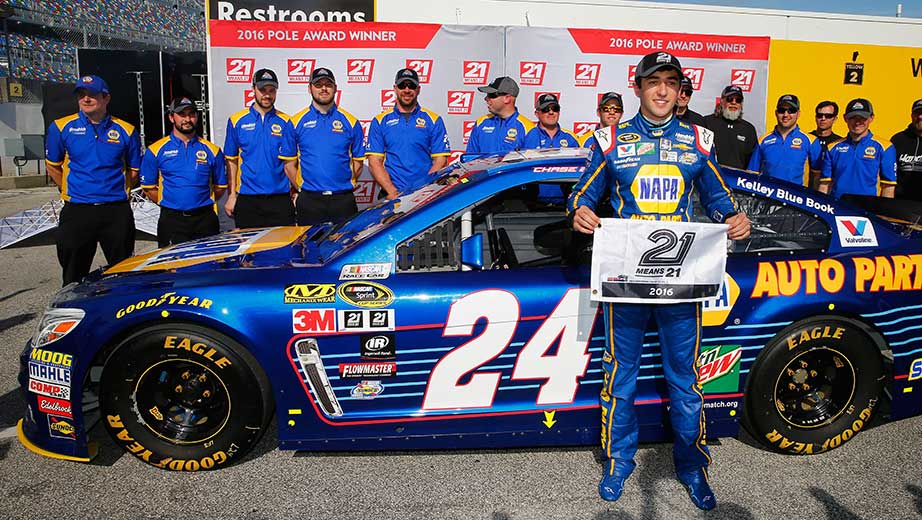 Chase Elliott wins Daytona 500 pole - Official Site Of NASCAR