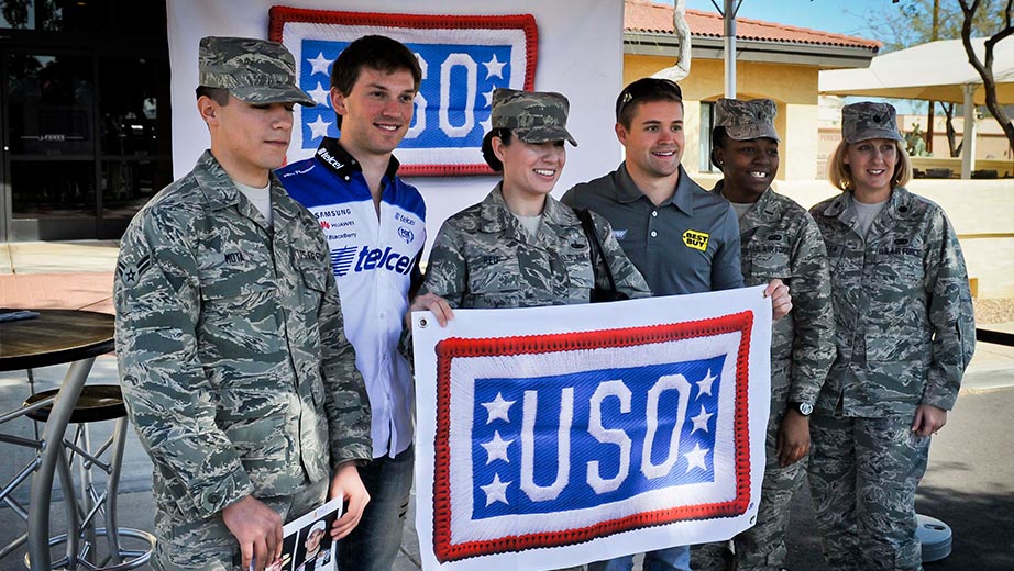 NASCAR stars visit USO Arizona families - Official Site Of NASCAR