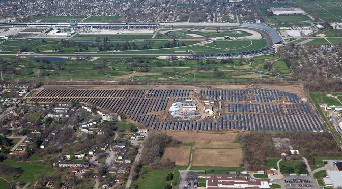 Indy debuts solar farm, readies new scoring pylon - Official Site Of NASCAR