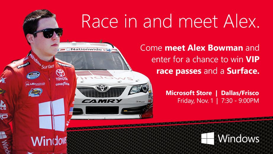 Meet Alex Bowman at the Microsoft store | Official Site Of NASCAR
