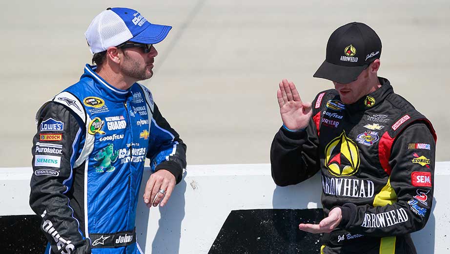 Jeb Burton finds a mentor in Jimmie Johnson - Official Site Of NASCAR