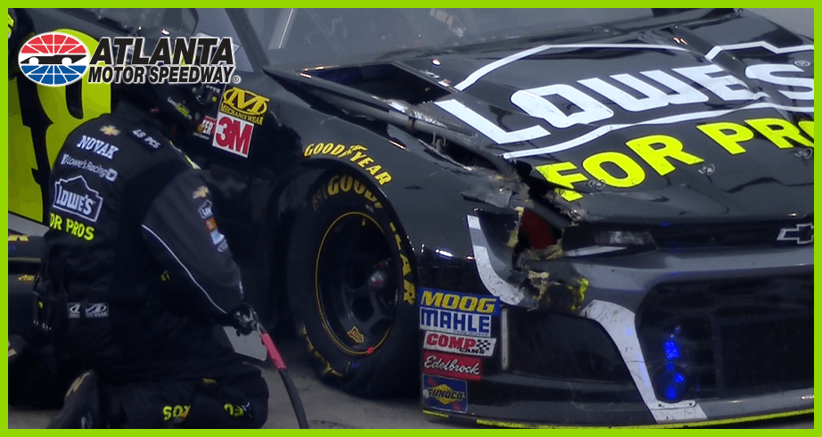 Johnson incurs heavy damage at Atlanta | NASCAR.com