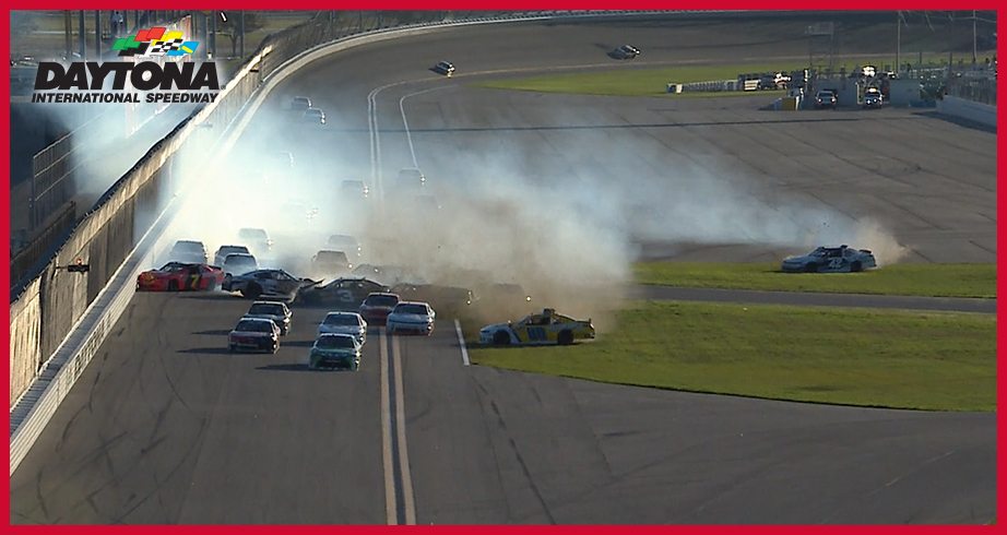 Massive wreck gathers up 18 cars at Daytona | NASCAR.com