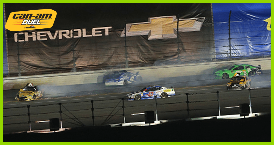 Larson, DiBenedetto smash in Can-Am Duel 2 | NASCAR.com