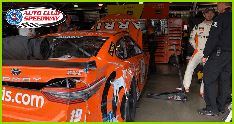 Suarez hits wall early in practice, will use backup car | NASCAR.com