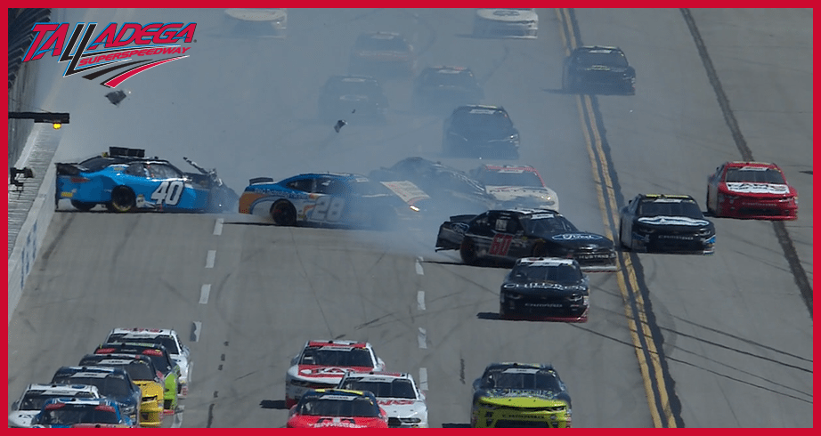 Multi-car wreck collects several drivers on backstretch at Talladega ...