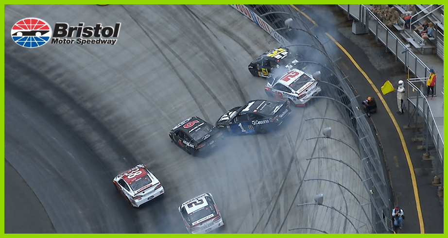 Blaney caught up in crash while leading Bristol race | NASCAR.com