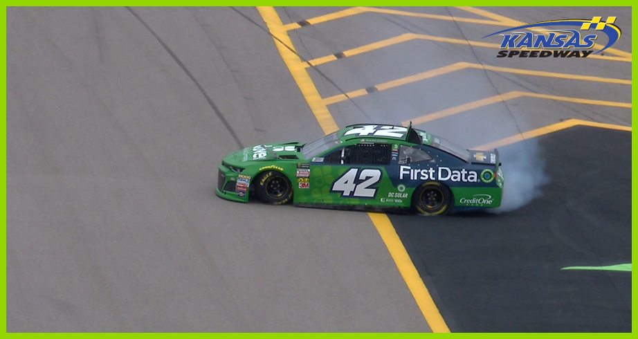 Kyle Larson spins during Kansas qualifying | NASCAR.com
