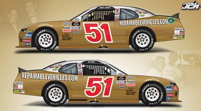 Jeremy Clements honors 'Gold Thunder' paint scheme | NASCAR.com