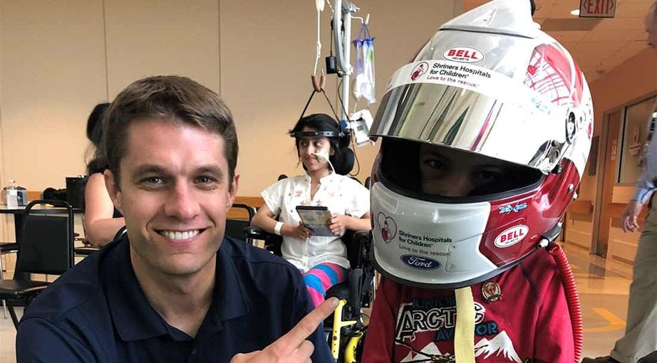 David Ragan's commitment to kids shines at Shriners Hospital | NASCAR.com
