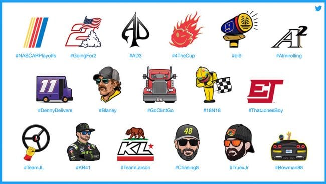 NASCAR, teams, Twitter unveil playoffs hashtags, emojis | NASCAR.com
