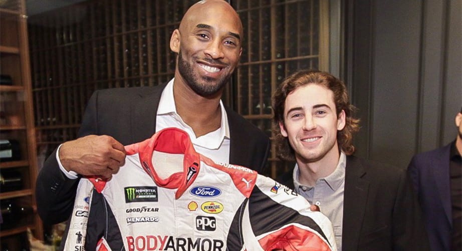 Ryan Blaney meets Kobe Bryant, delivers fire suit | NASCAR.com