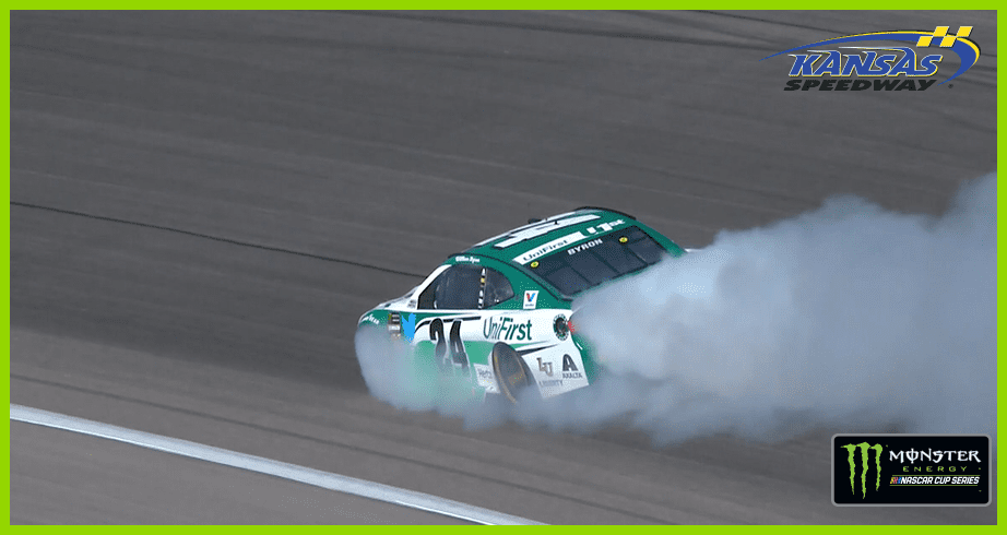 William Byron, Bubba Wallace create a Kansas smoke show | NASCAR.com