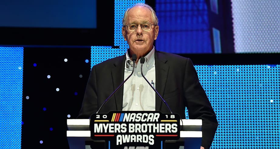 Jim France honored with 2018 NMPA Myers Brothers Award | NASCAR.com