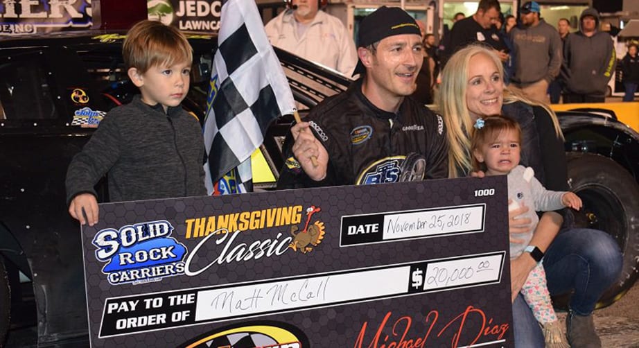 Matt McCall wins second straight Thanksgiving Classic | NASCAR.com