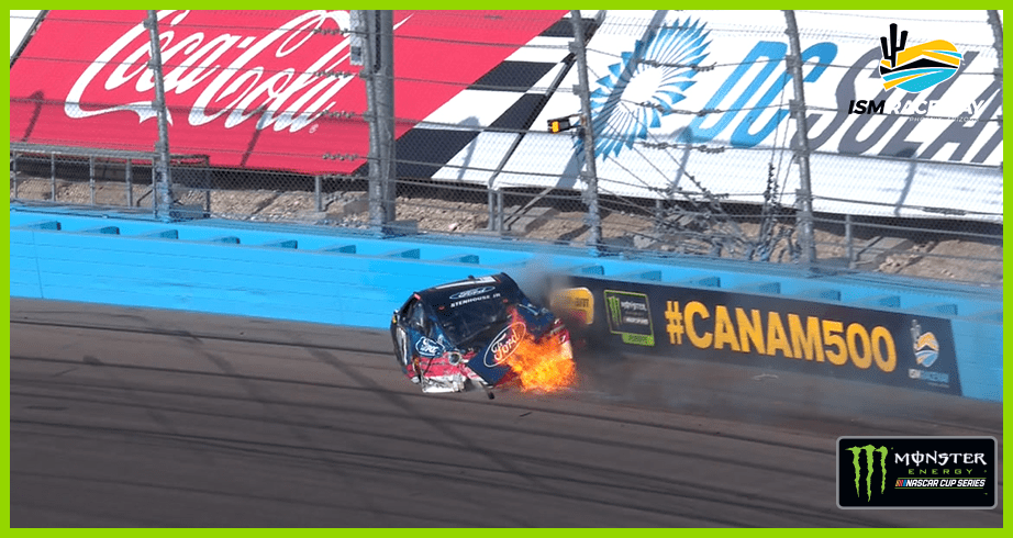 Stenhouse's day ends in fire at ISM Raceway | NASCAR.com