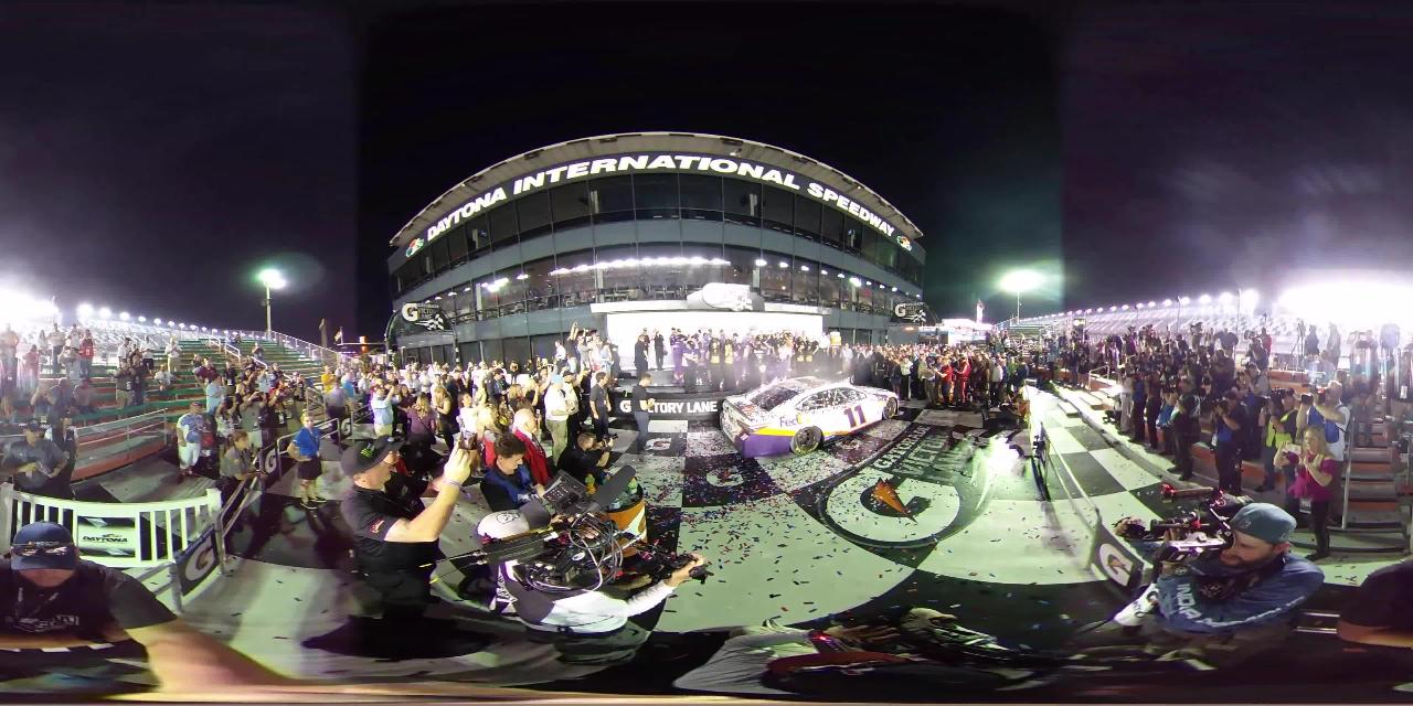 Experience champagne spray after Hamlin wins Daytona | NASCAR.com