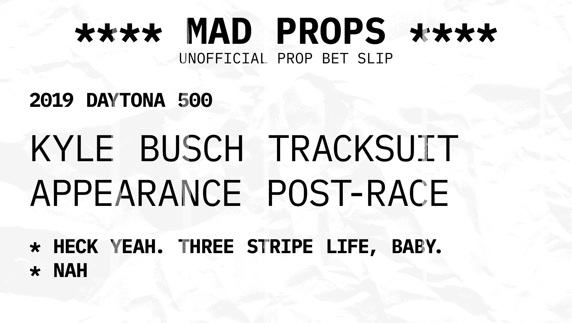 Mad Props: Fake NASCAR prop bets for the Daytona 500 | NASCAR.com