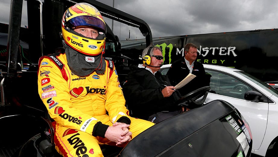 Michael McDowell wears helmet other places too | NASCAR.com