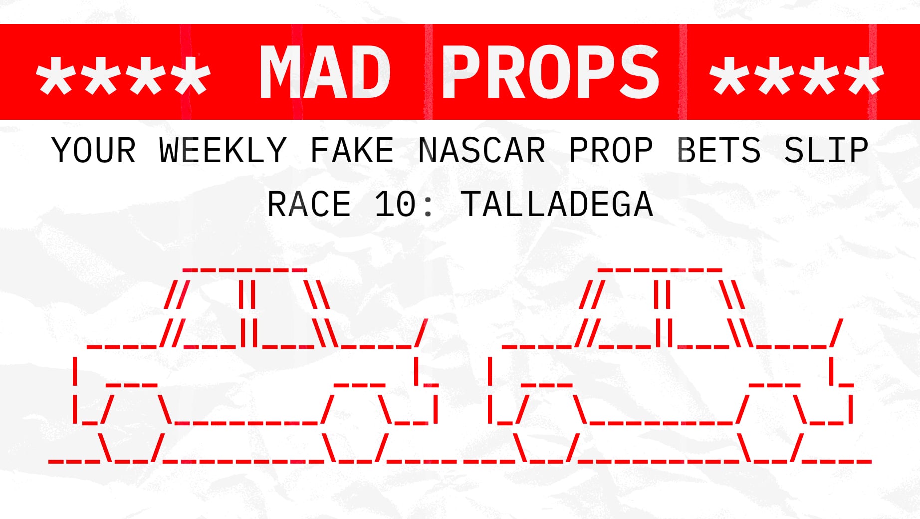 Mad Props: Fake NASCAR prop bets for Talladega | NASCAR.com
