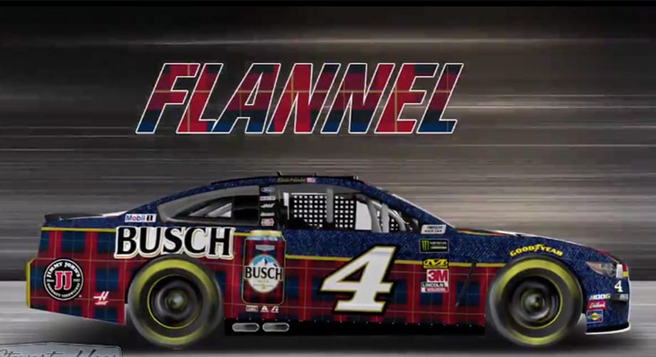 Flannel is in: First look at Harvick's Talladega paint scheme ...