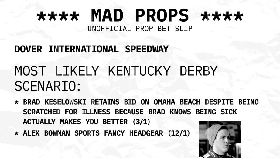 Mad Props: Weekly fake NASCAR prop bets for Dover | Official Site Of NASCAR