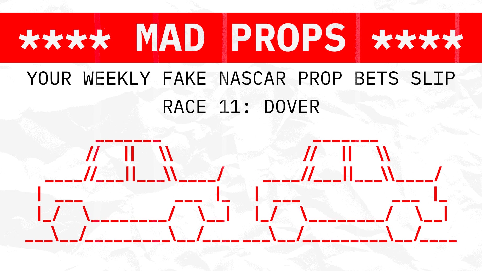 Mad Props: Weekly fake NASCAR prop bets for Dover | Official Site Of NASCAR
