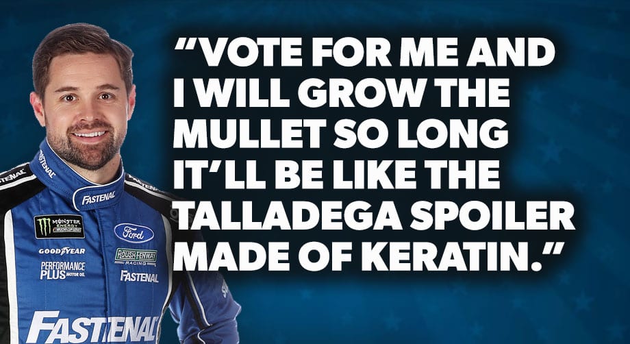 Mullet-inspired campaign slogans for Ricky Stenhouse Jr. | NASCAR.com
