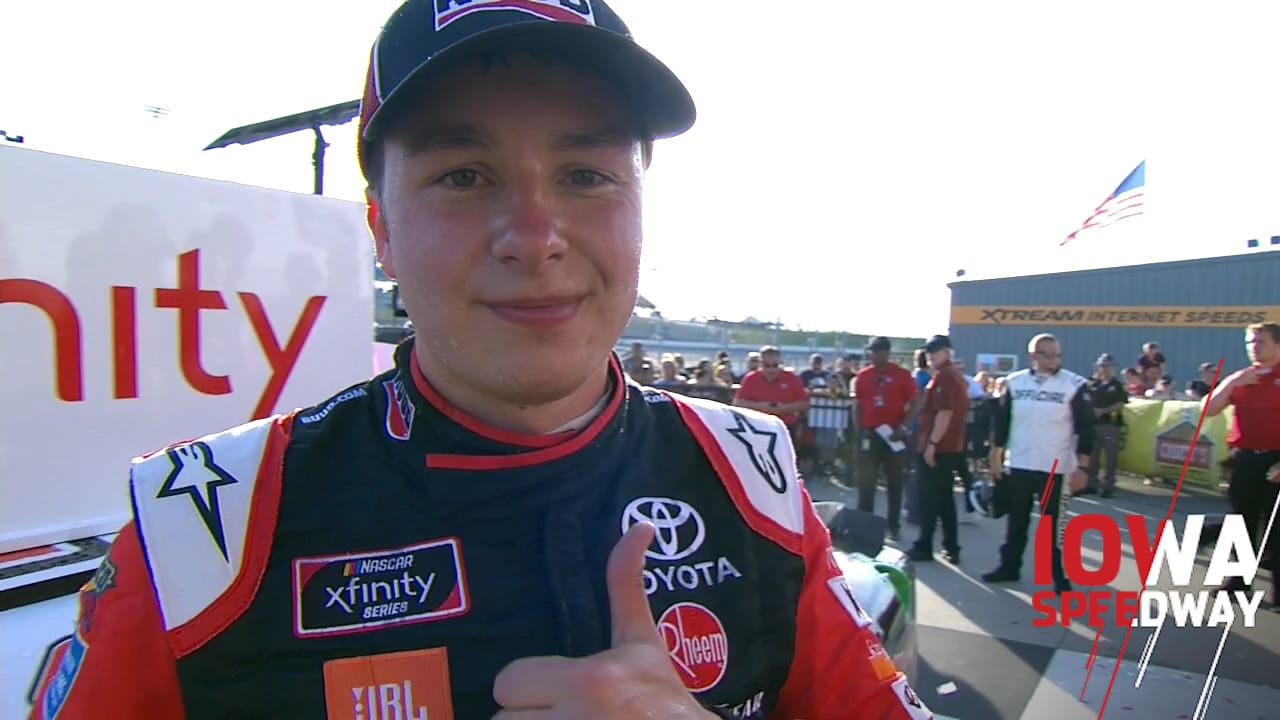 Victory Lane: Christopher Bell celebrates win at Iowa | NASCAR.com